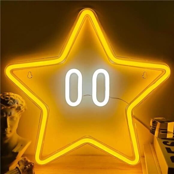 Video Games & Consoles | Super Mario Gold Star Led Neon Light Game Sign ...
